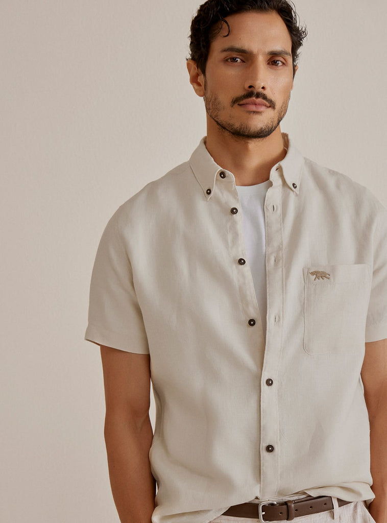 Andamen Parchment Linen Shirt