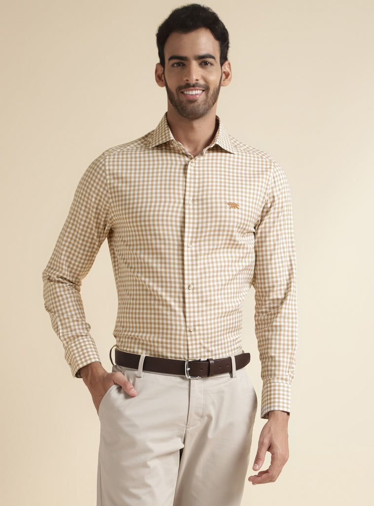 Andamen Tumble Tan Check Shirt