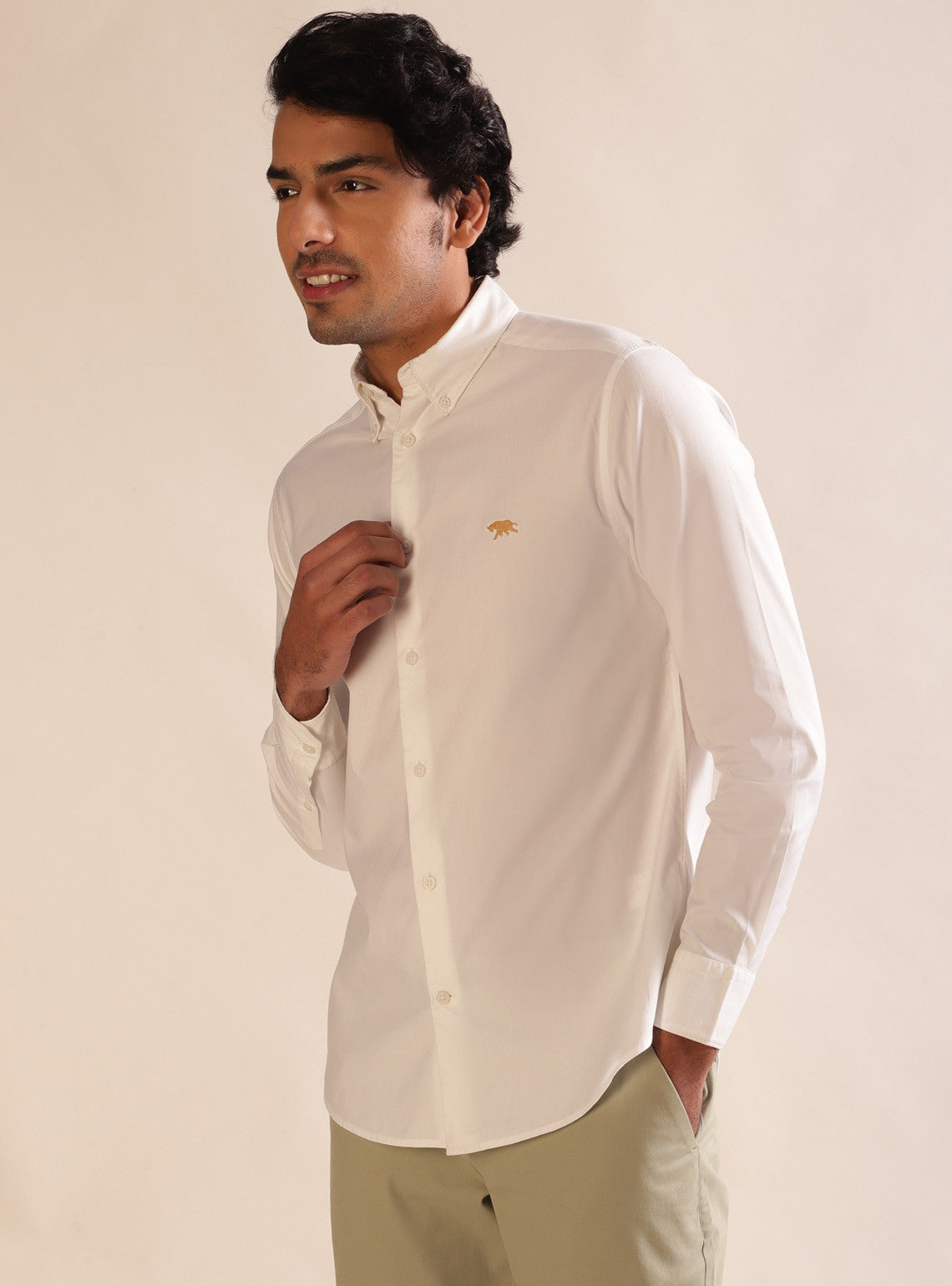 Arctic Shirt - Full Casual White Solid Shirts for Men Online | Andamen
