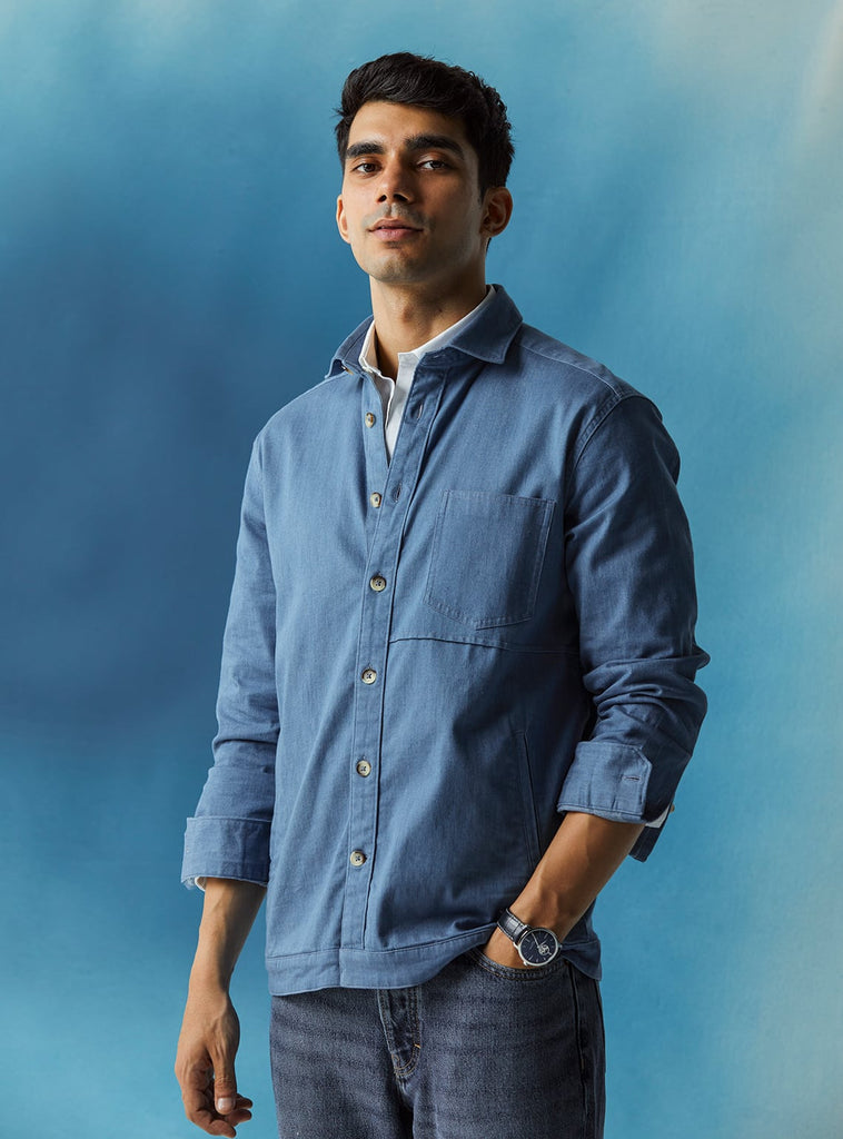 Andamen Dark Periwinkle Indigo Jacket Overshirt
