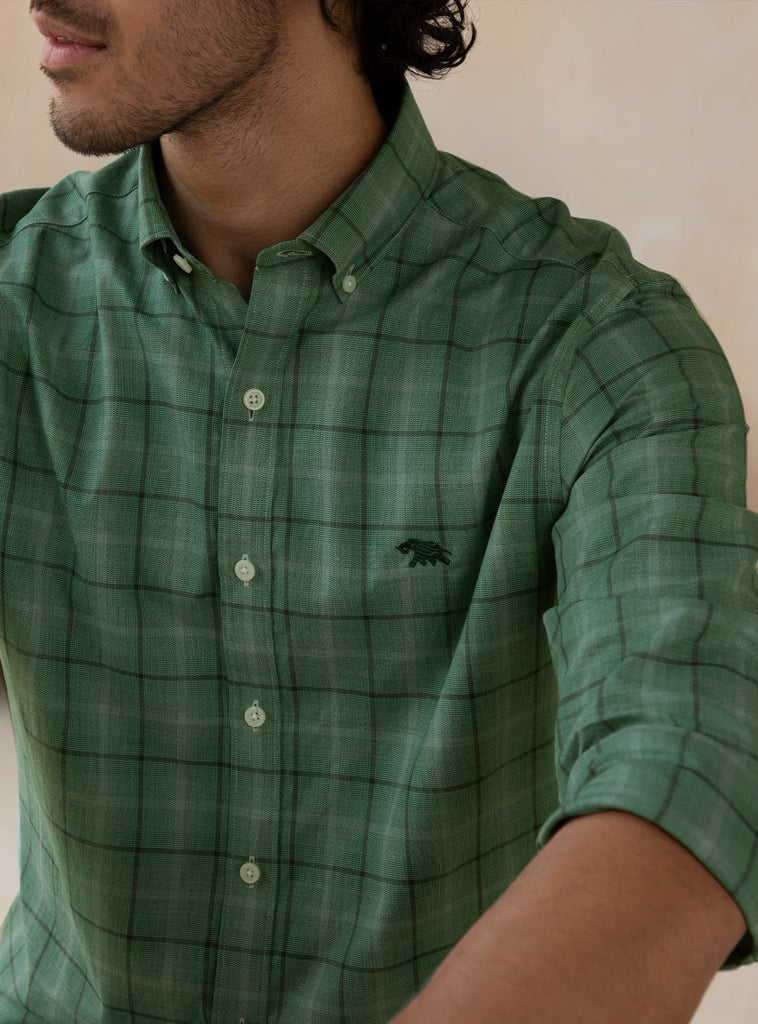 Buy Celtic Green Check | Casual Green Check Shirt for Men Online | Andamen