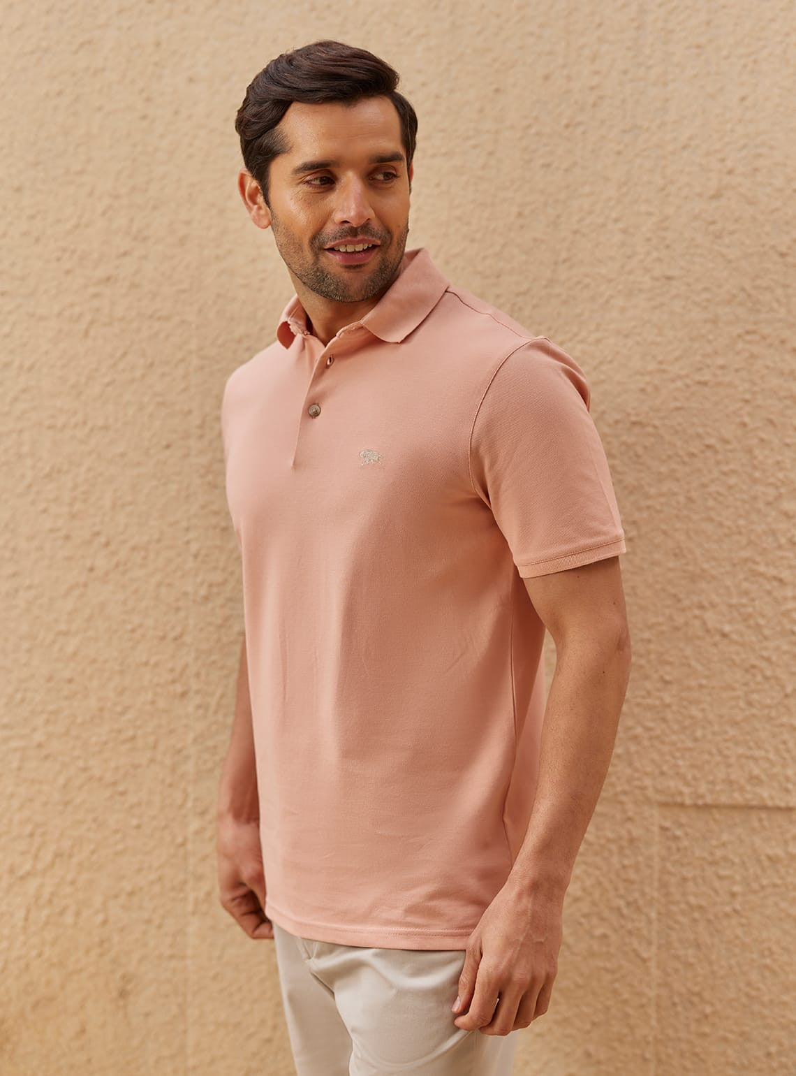 Buy Millenial Pink Polo | Casual Pink Solid Polo for Men Online | Andamen