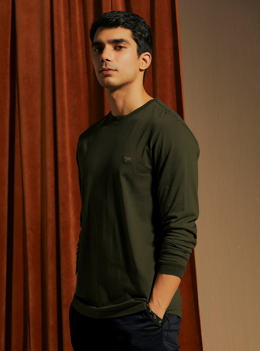 Buy Seaweed Crew | Casual Olive Solid Shirts for Men Online | Andamen
