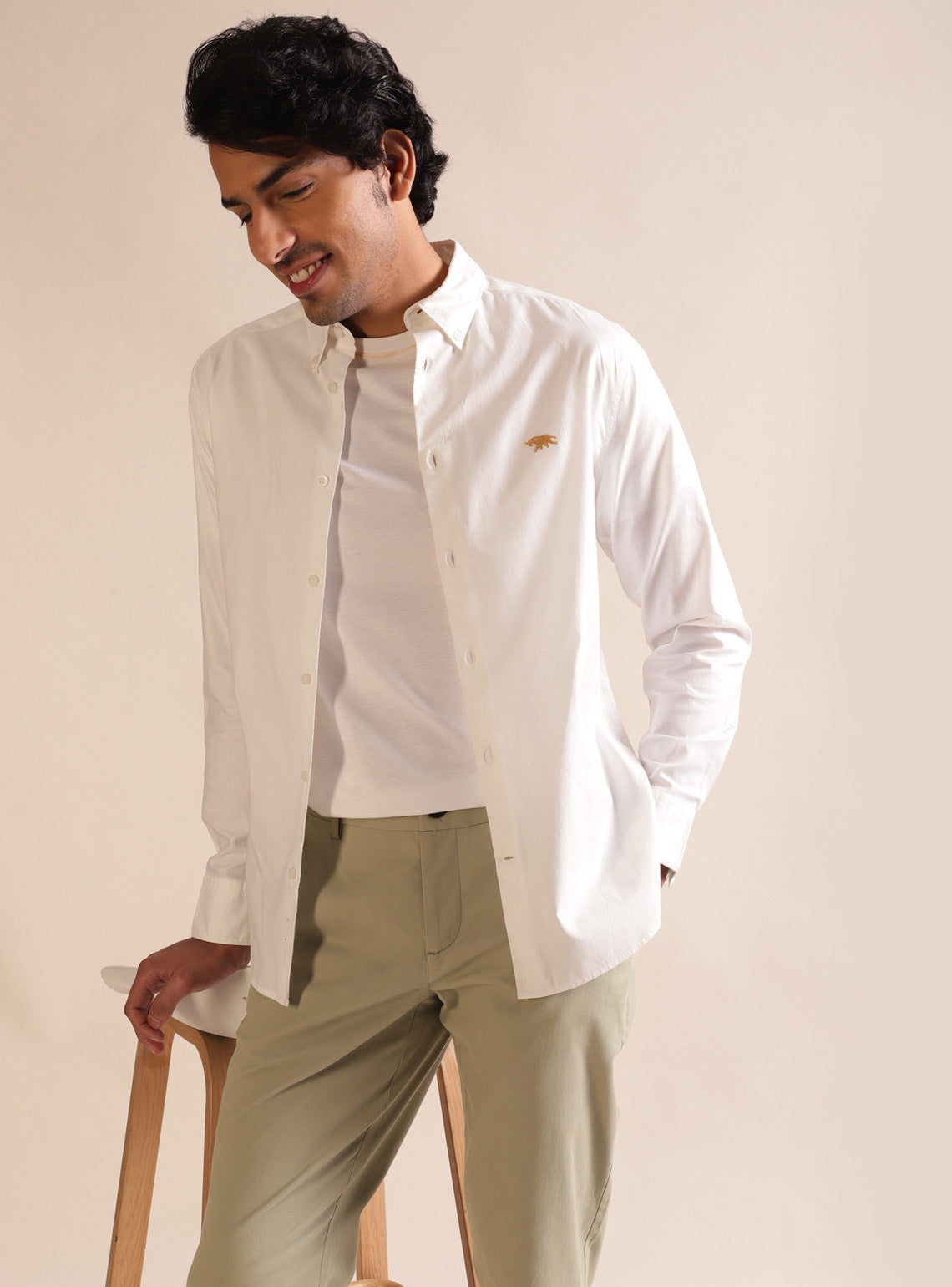 Arctic Shirt - Full Casual White Solid Shirts for Men Online | Andamen