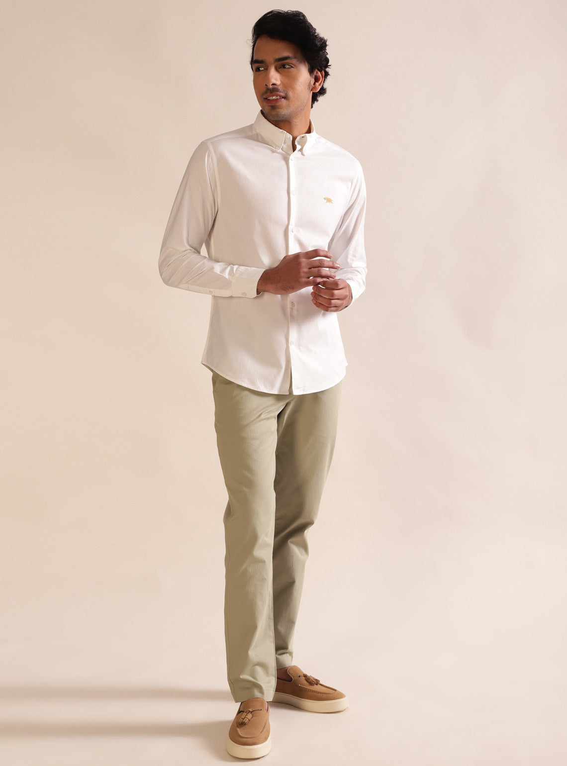 Arctic Shirt - Full Casual White Solid Shirts for Men Online | Andamen