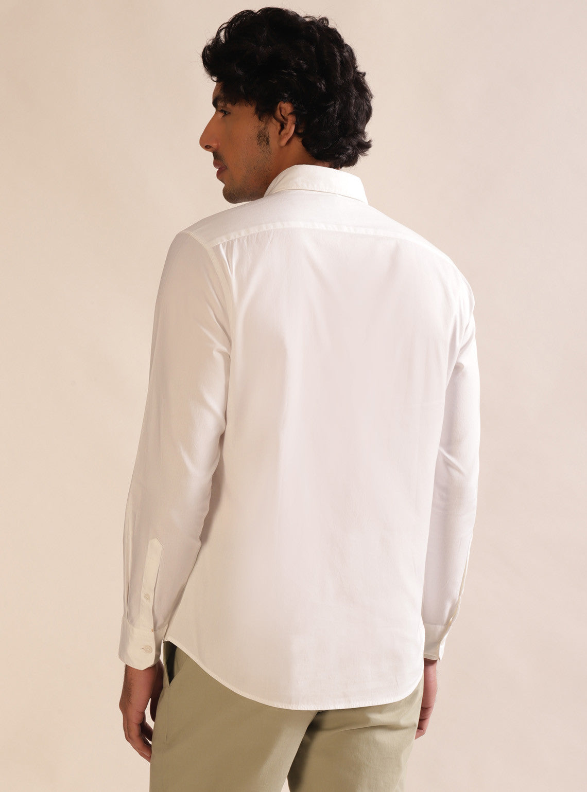 Arctic Shirt - Full Casual White Solid Shirts for Men Online | Andamen